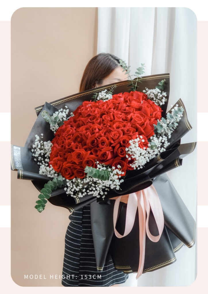 Luxuriante 99 Roses Proposal Bouquet | Free Delivery