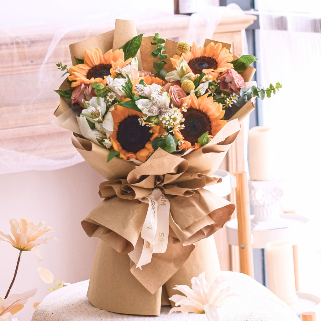 SunFlower Mini Flower Hand Bouquet | Free Delivery KL & PJ