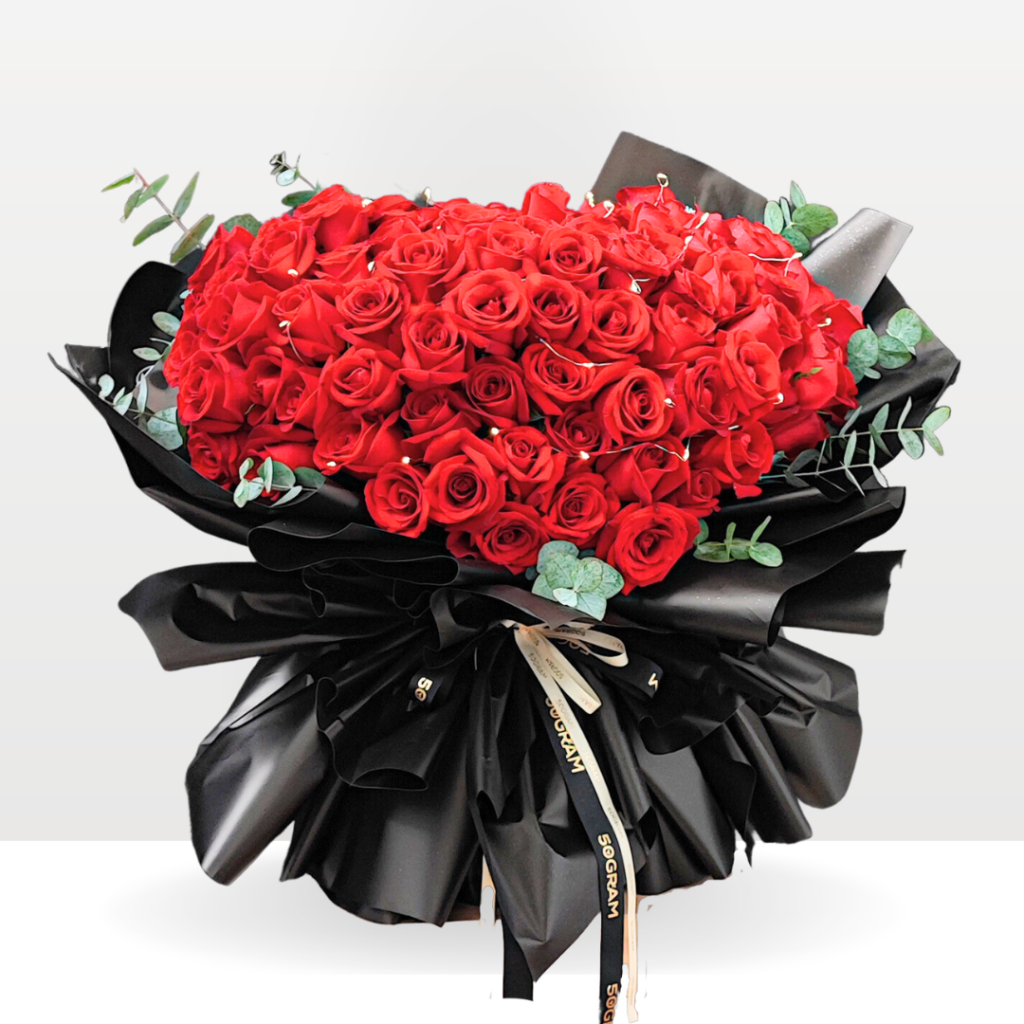 Luxuriante 99 Roses Proposal Bouquet | Free Delivery