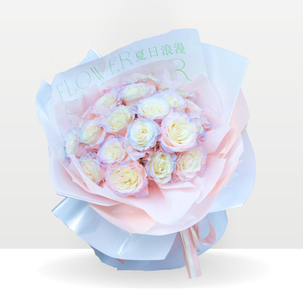 Aurora Boreal Gradience Roses | Hand Bouquet | Free Delivery KL & PJ