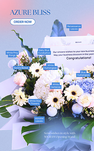 Azure Bliss | Business Opening Stand | 50Gram