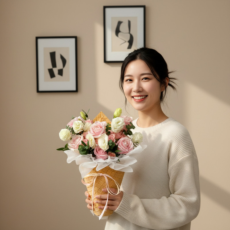 Cupid’s Creamery Valentine Ice Cream Hand Bouquet | 50Gram