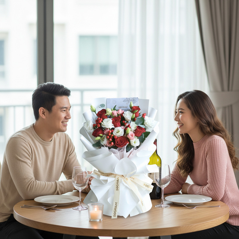 Forever Yours Valentine Hand Bouquet | 50Gram